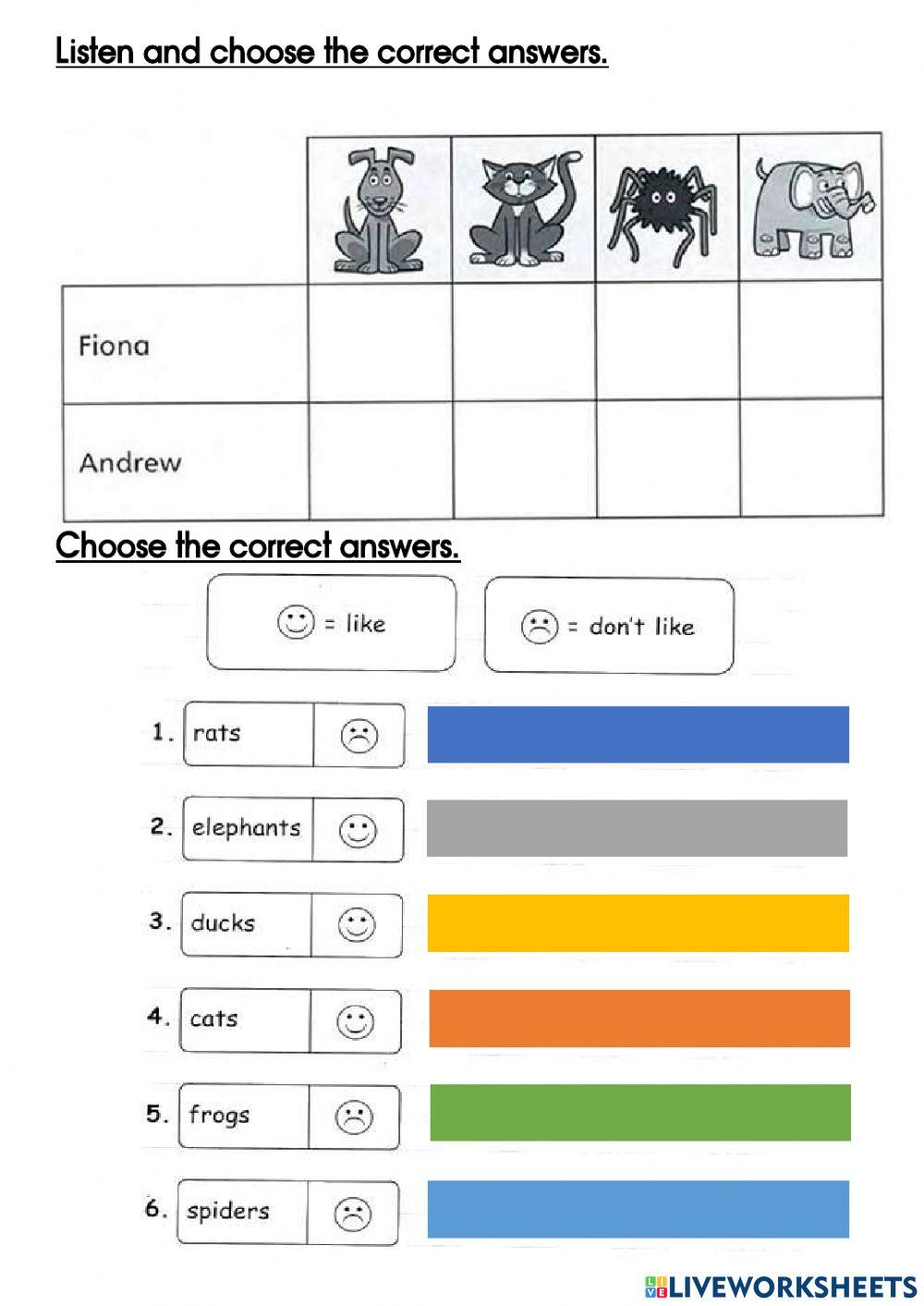 Unit 3 Pet Show interactive activity | Live Worksheets