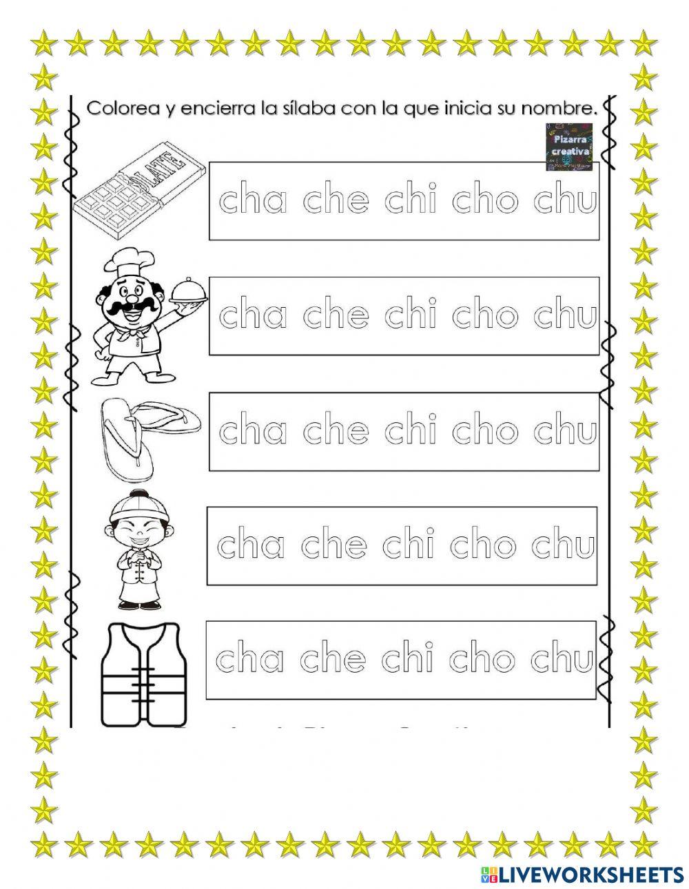 Letra H y letra Ch worksheet | Live Worksheets