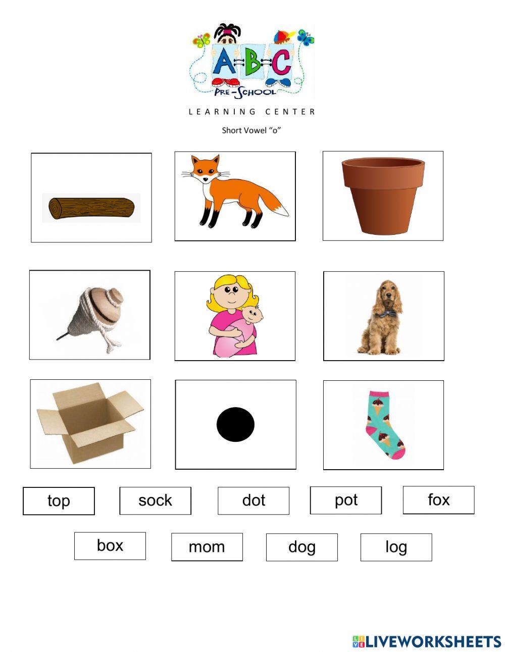 Short Vowel -o- online exercise for | Live Worksheets