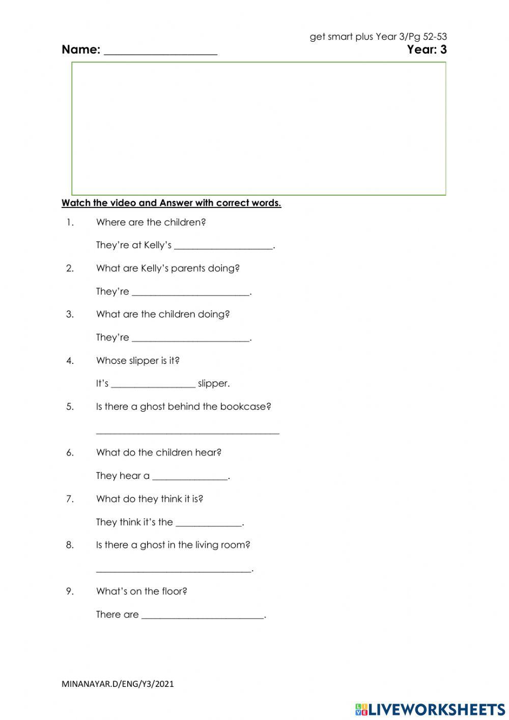 Get smart 3 - The Ghost exercise | Live Worksheets