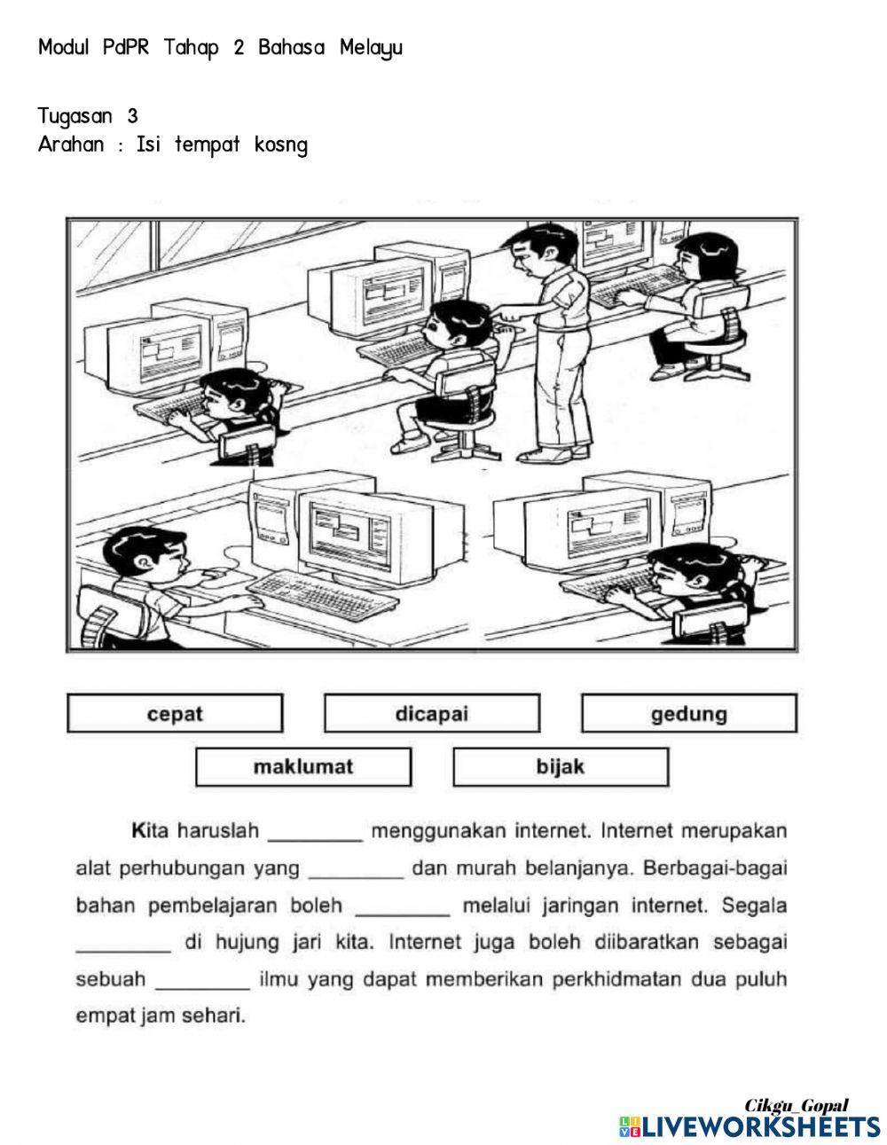 contoh | Free Interactive Worksheets | 3220620