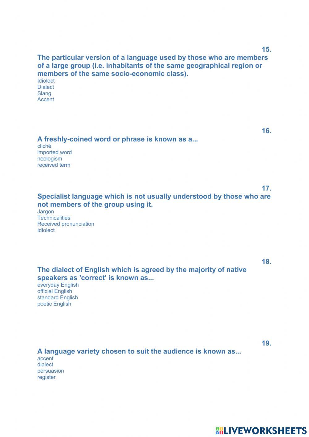 Grammar 2 paper 2 worksheet | Live Worksheets