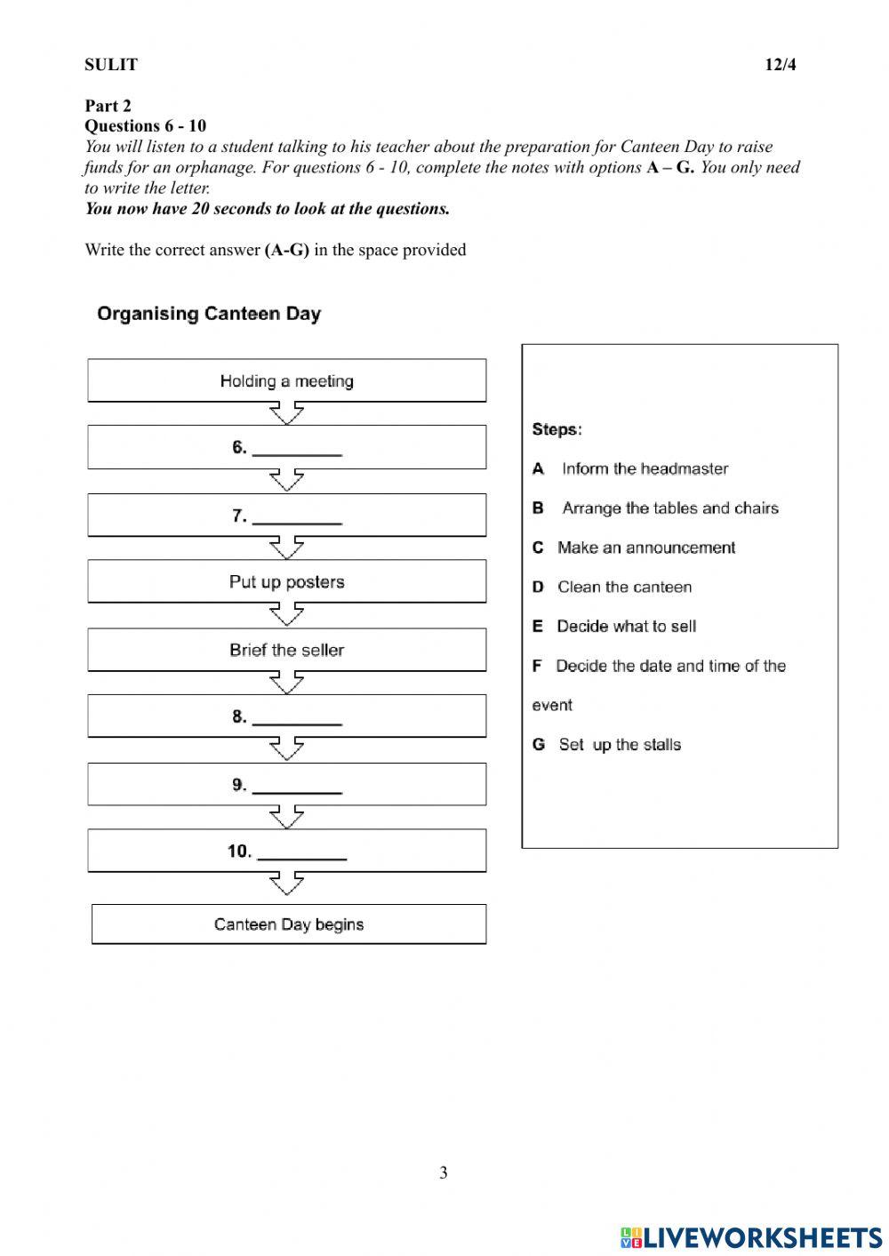 LISTENING PRACT… | Free Interactive Worksheets | 5104735