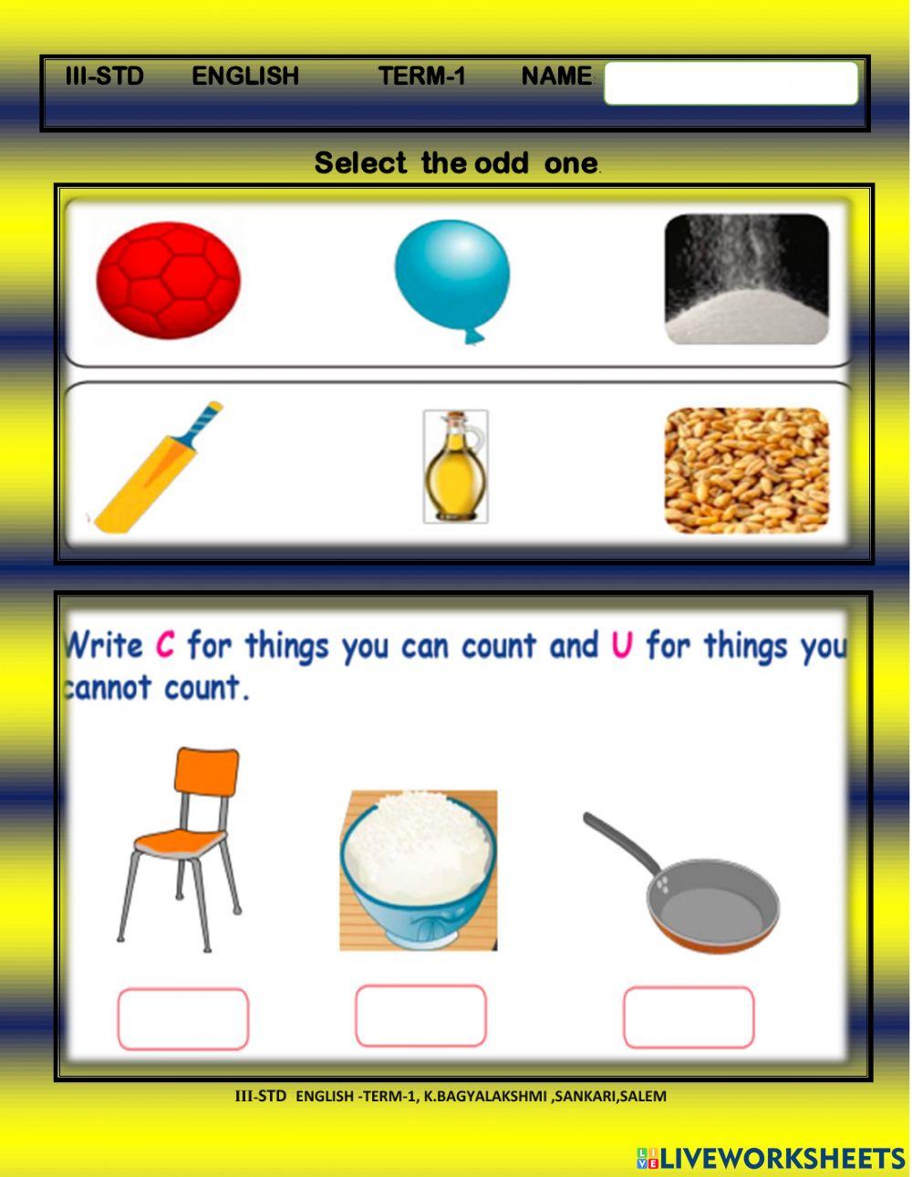 English iii std | Live Worksheets