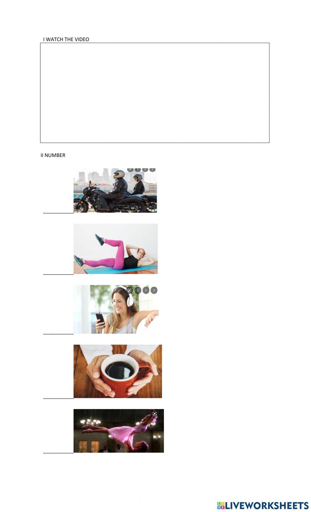 Hobbies online exercise for 5to | Live Worksheets