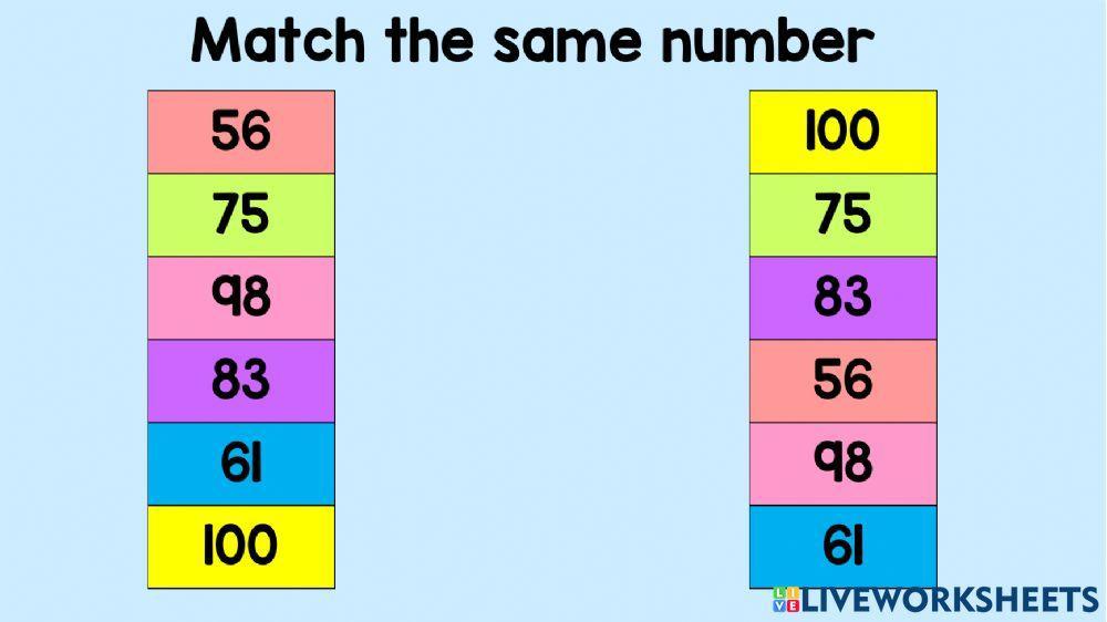 Counting 51 to … | Free Interactive Worksheets | 1194795