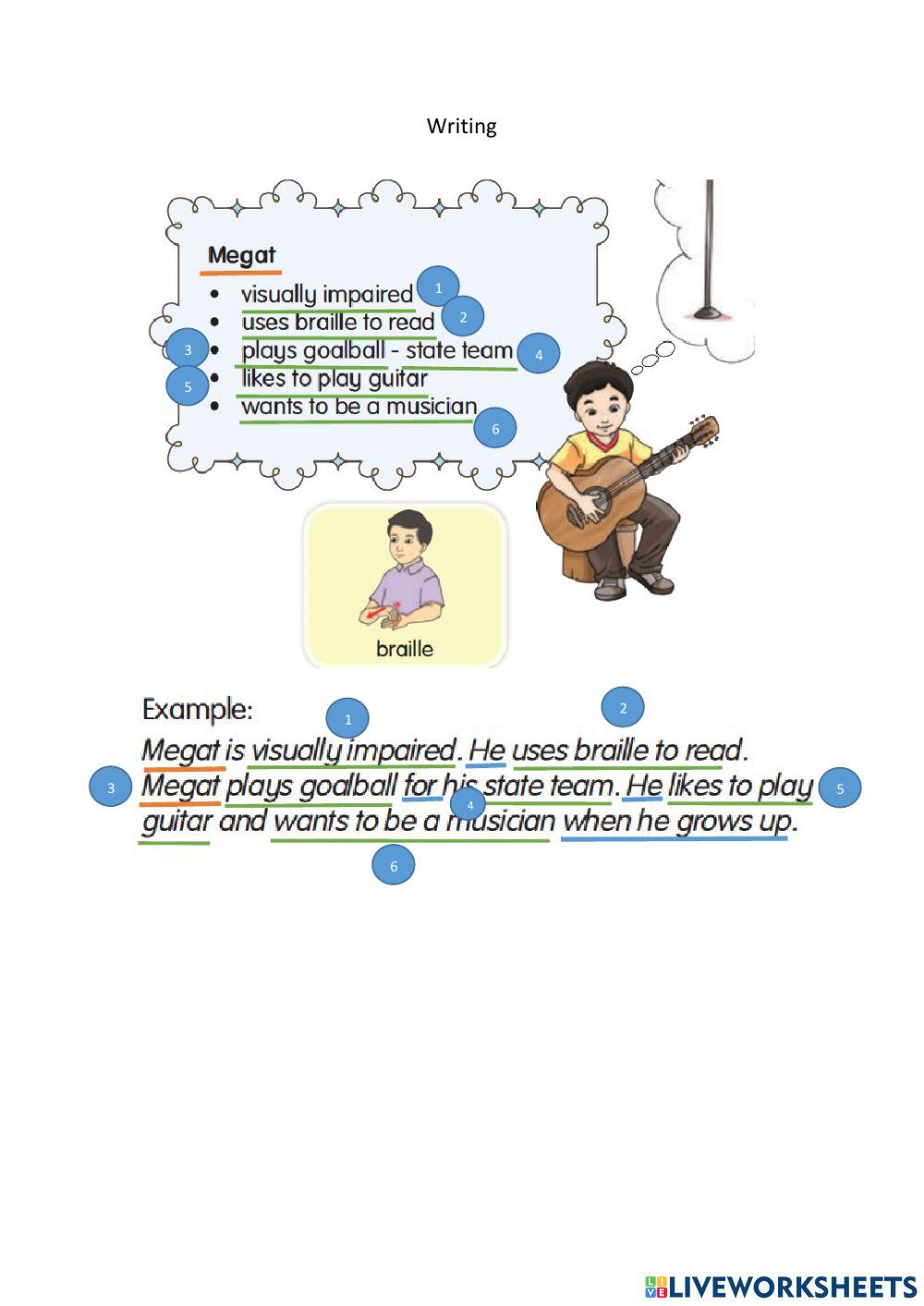 Writing paragraph interactive worksheet | Live Worksheets