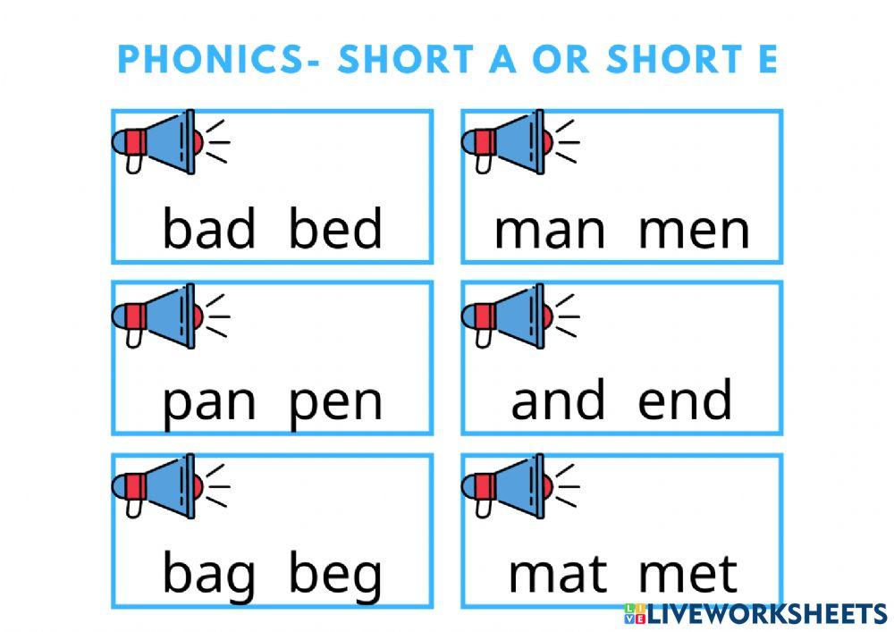 Phonics online exercise for 1 | Live Worksheets