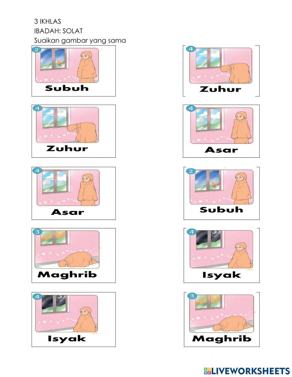 Solat interactive activity for PPKI | Live Worksheets
