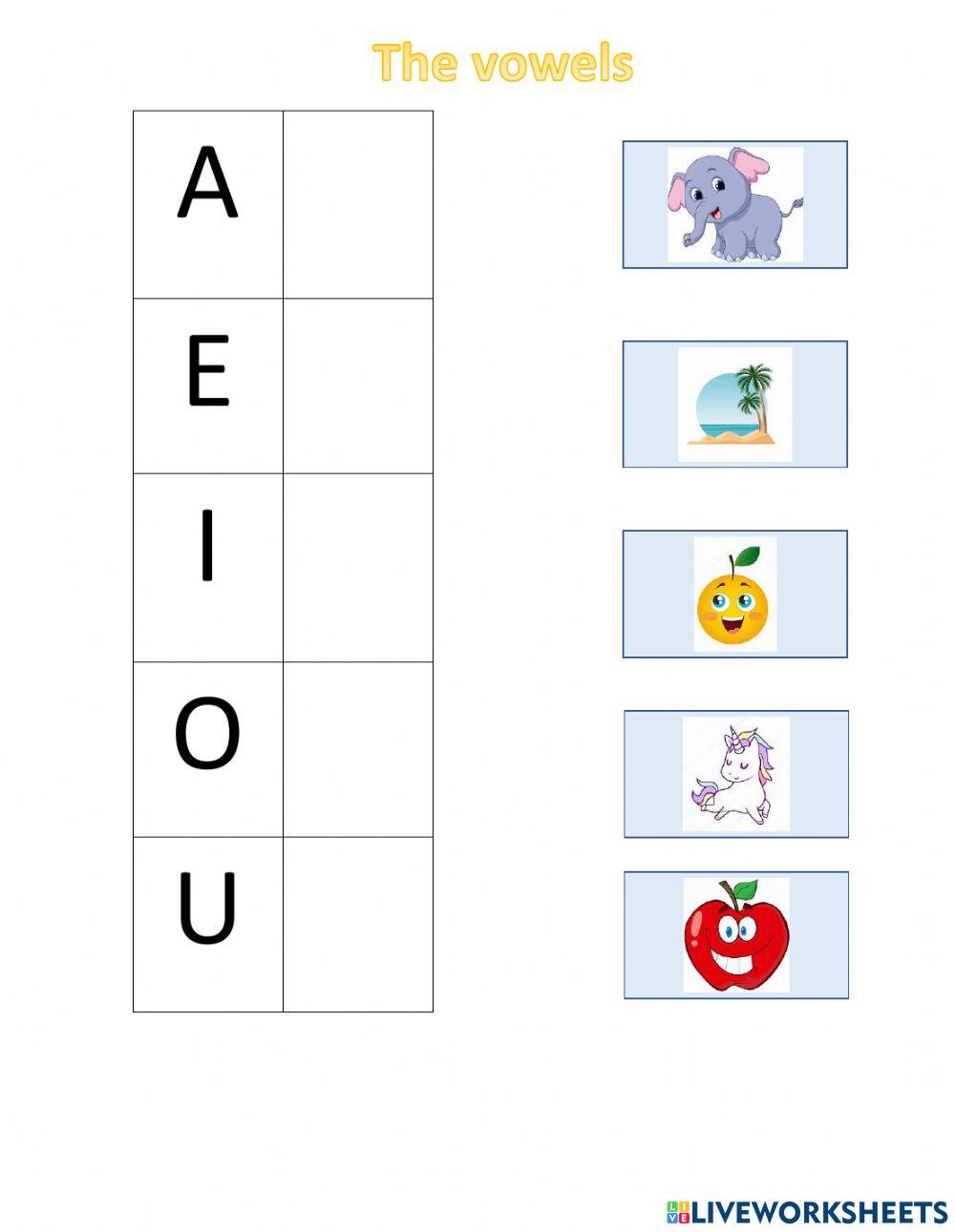 Ejercicio Online De Las Vocales Para Preescolar Actividades
