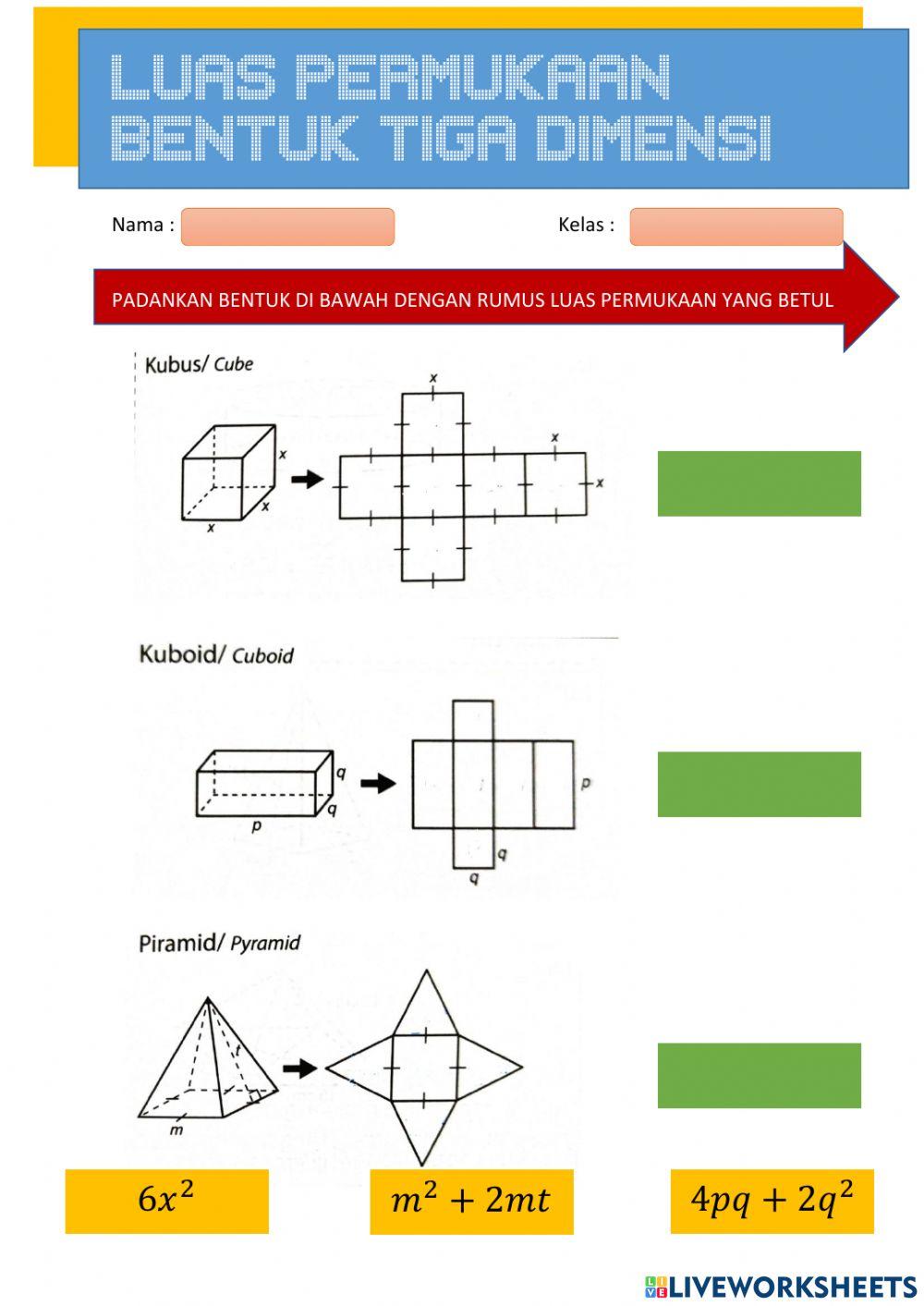 Matematik Tingkatan 2 exercise | Live Worksheets