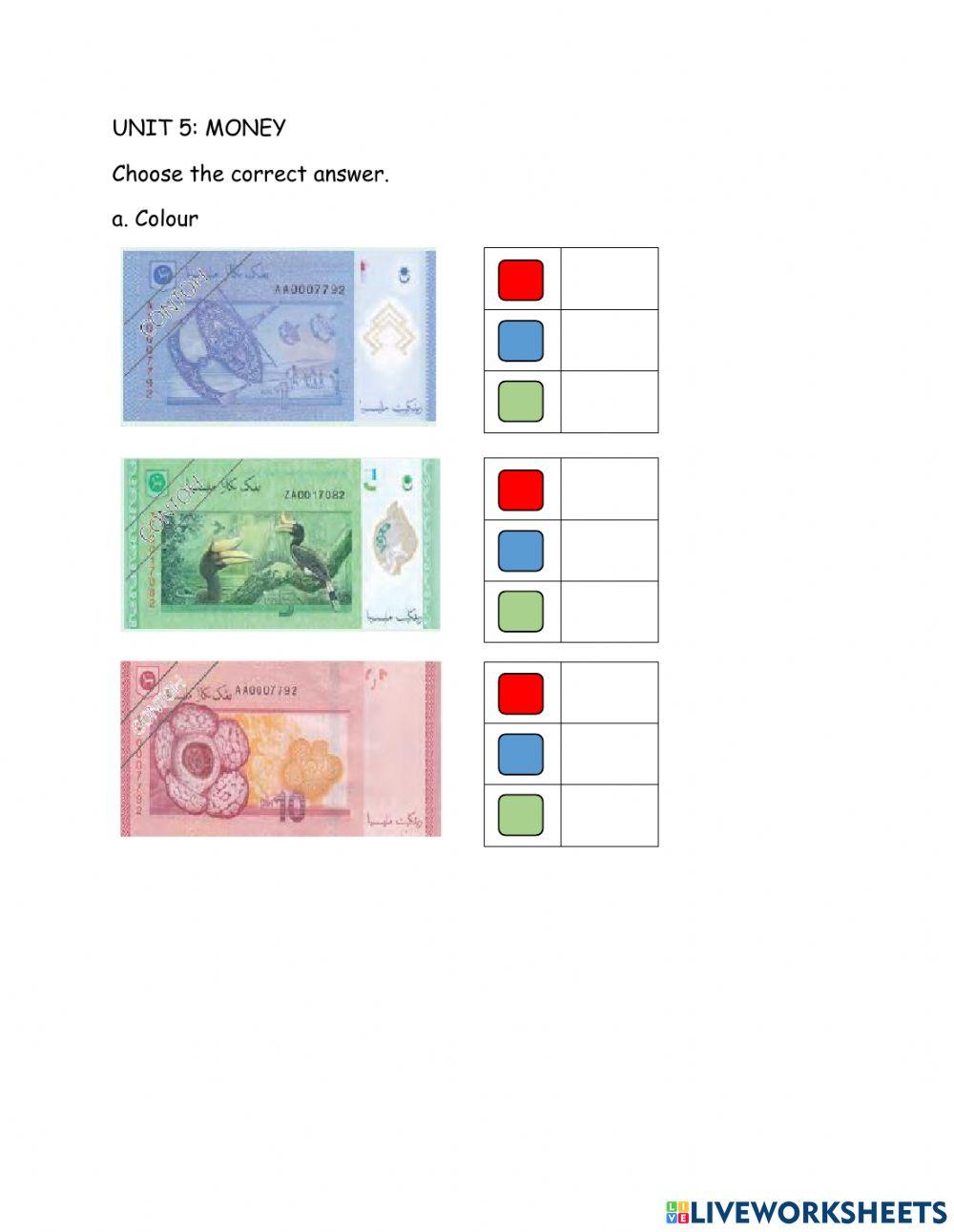 Money 2655 | Queencess | Live Worksheets