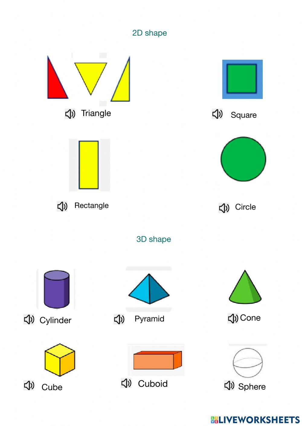 3d Shapes Names Worksheet 3d Shapes Names Worksheet