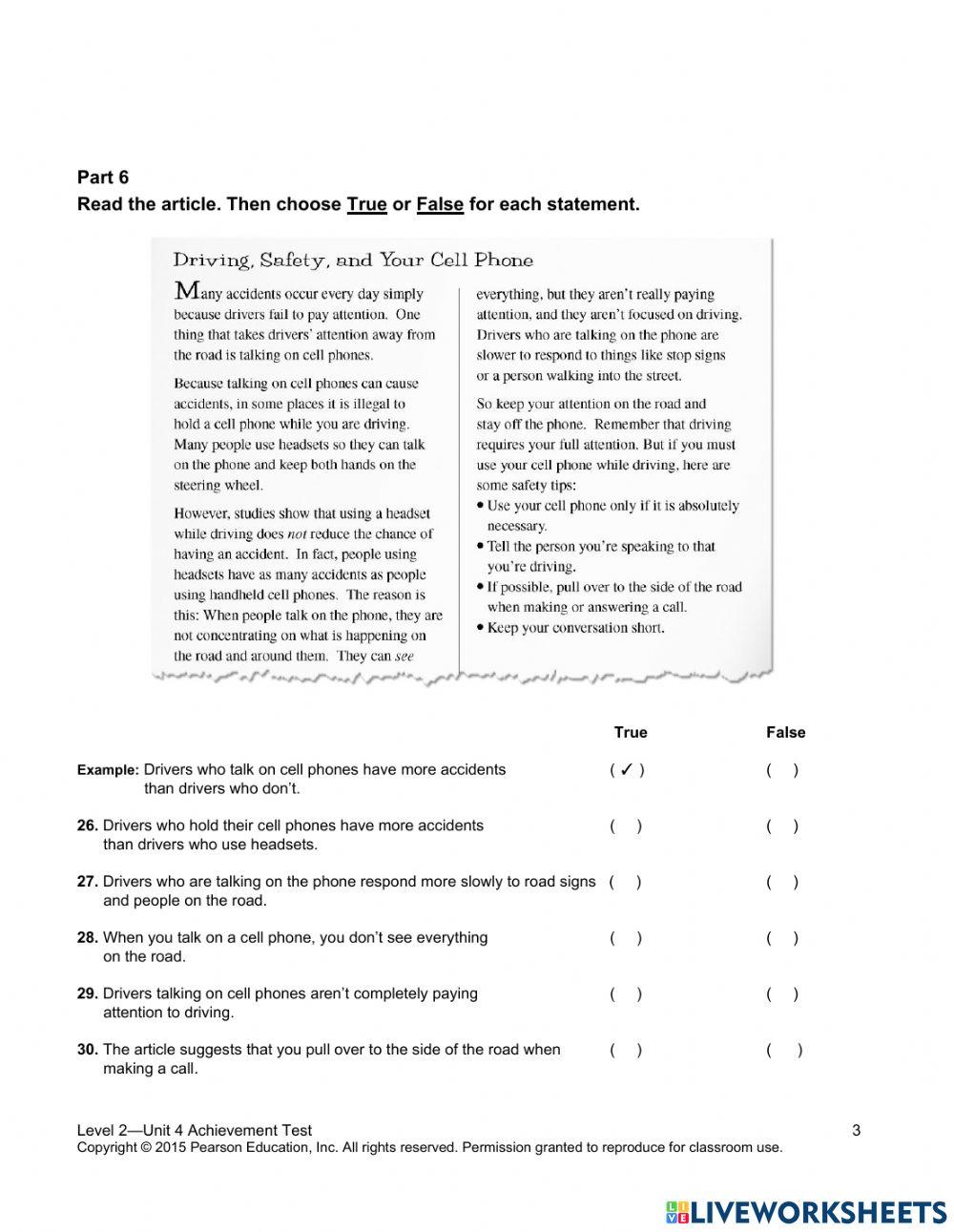 TN2 Review U4 online exercise for | Live Worksheets TN2 Review U4 online exercise for | Live Worksheets