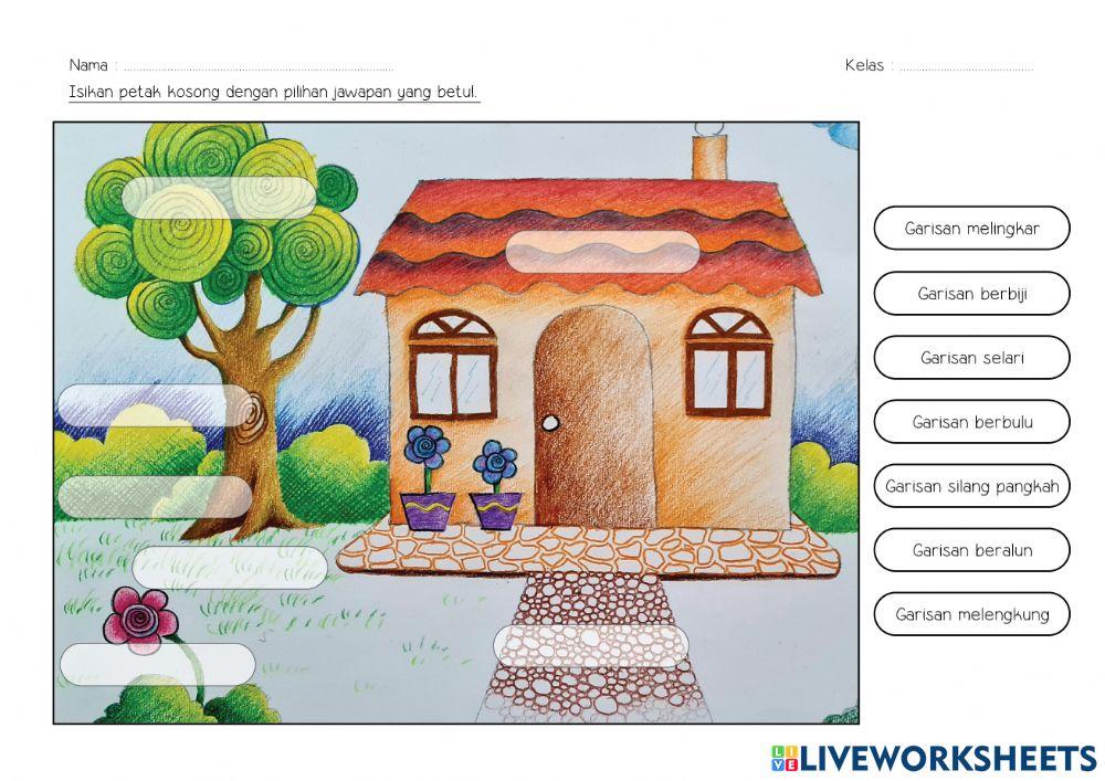 Unsur Seni : Garisan interactive worksheet | Live Worksheets