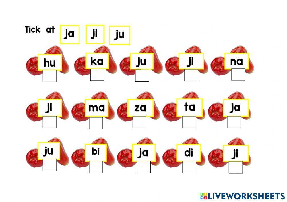 4 years reading - malay worksheet | Live Worksheets