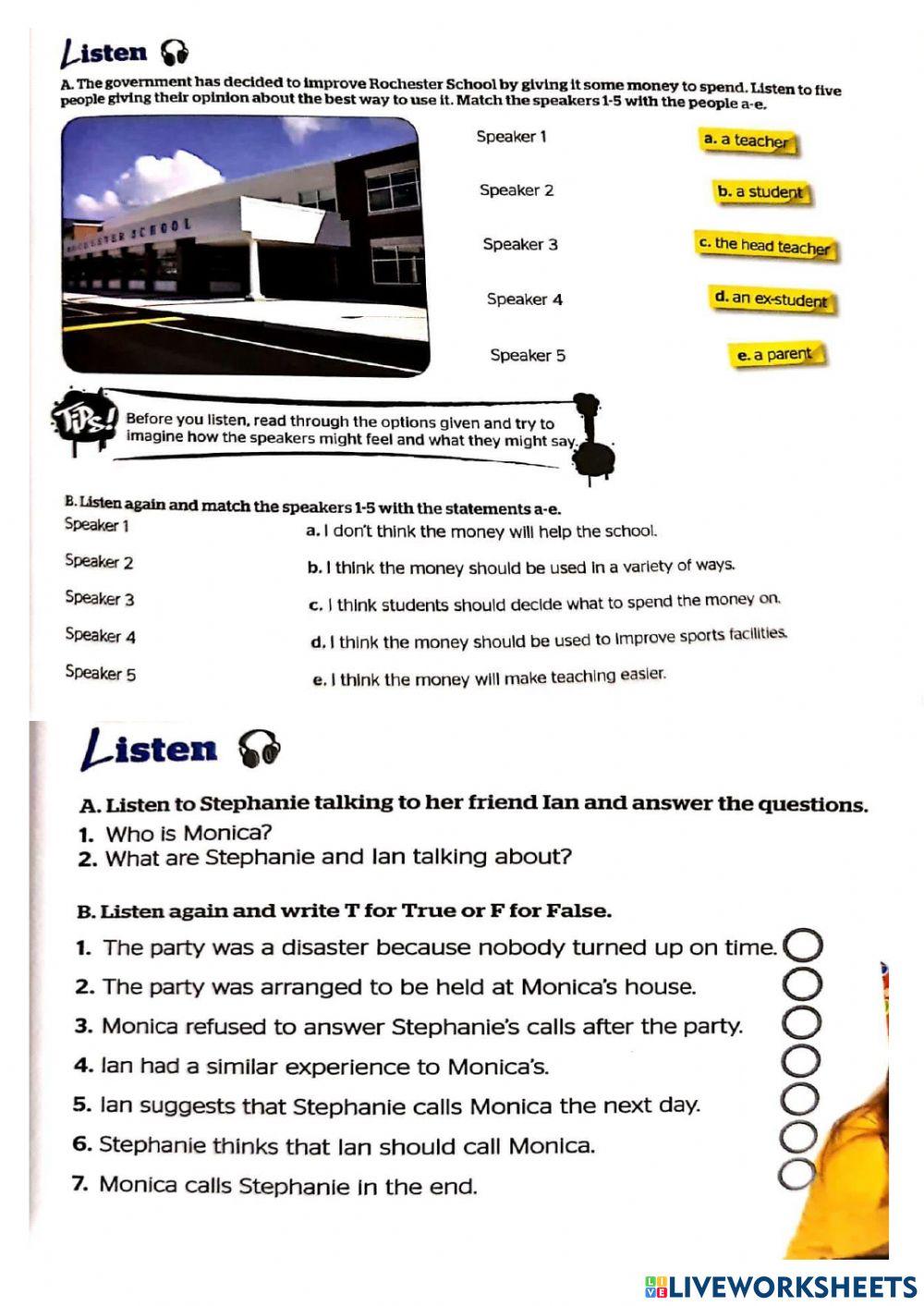 FORM 4 UNIT 4 LISTENING | LiveWorksheets | 3231640