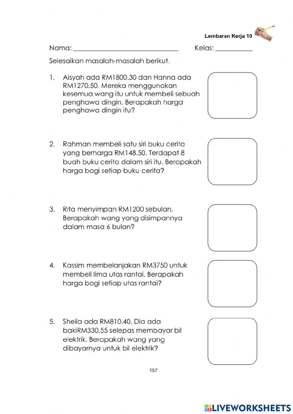 Matematik online exercise for 3 | Live Worksheets