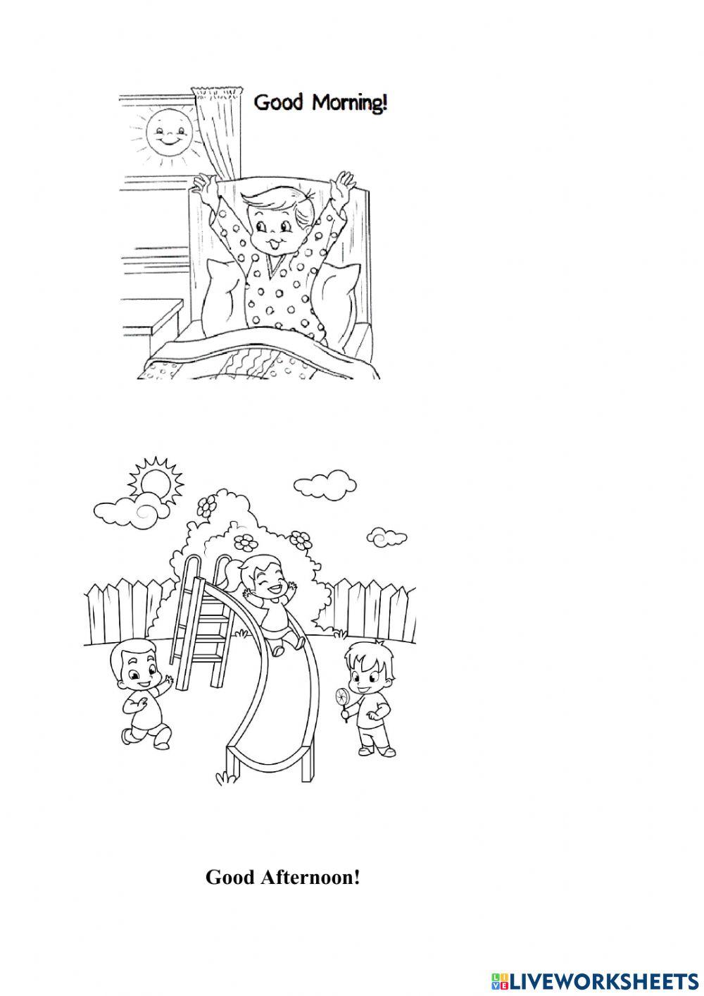 Greetings online exercise for Grade 1 | Live Worksheets