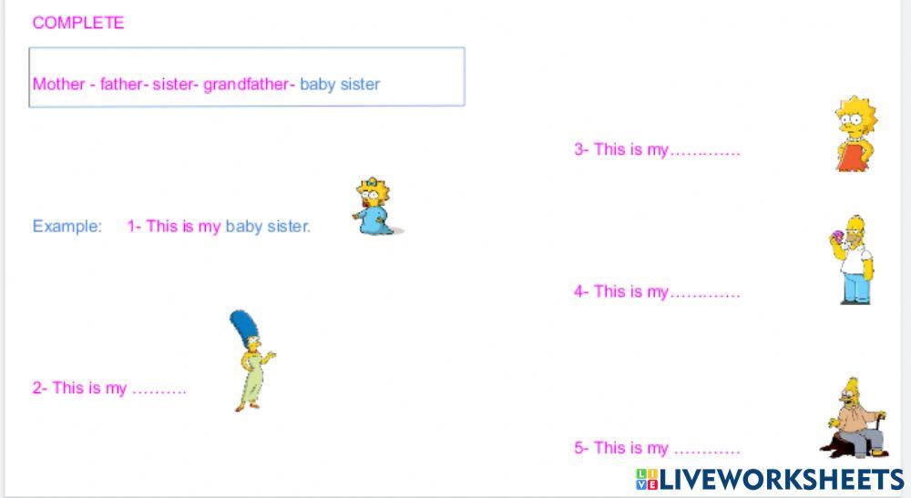 complete online exercise for 4 | Live Worksheets