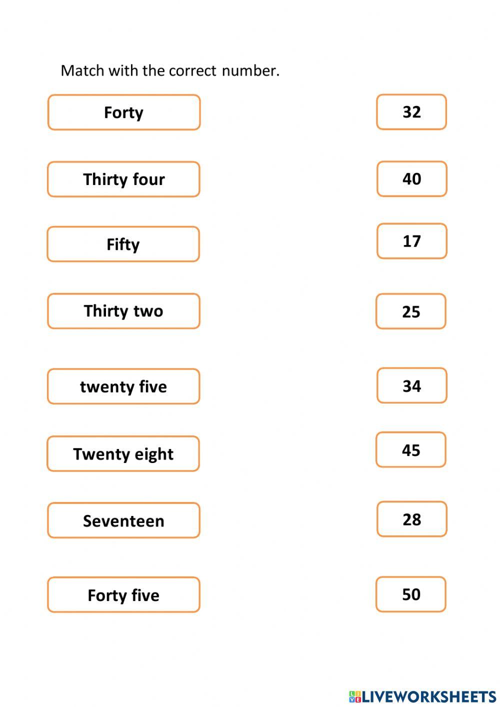 Number interactive exercise for 3 | Live Worksheets