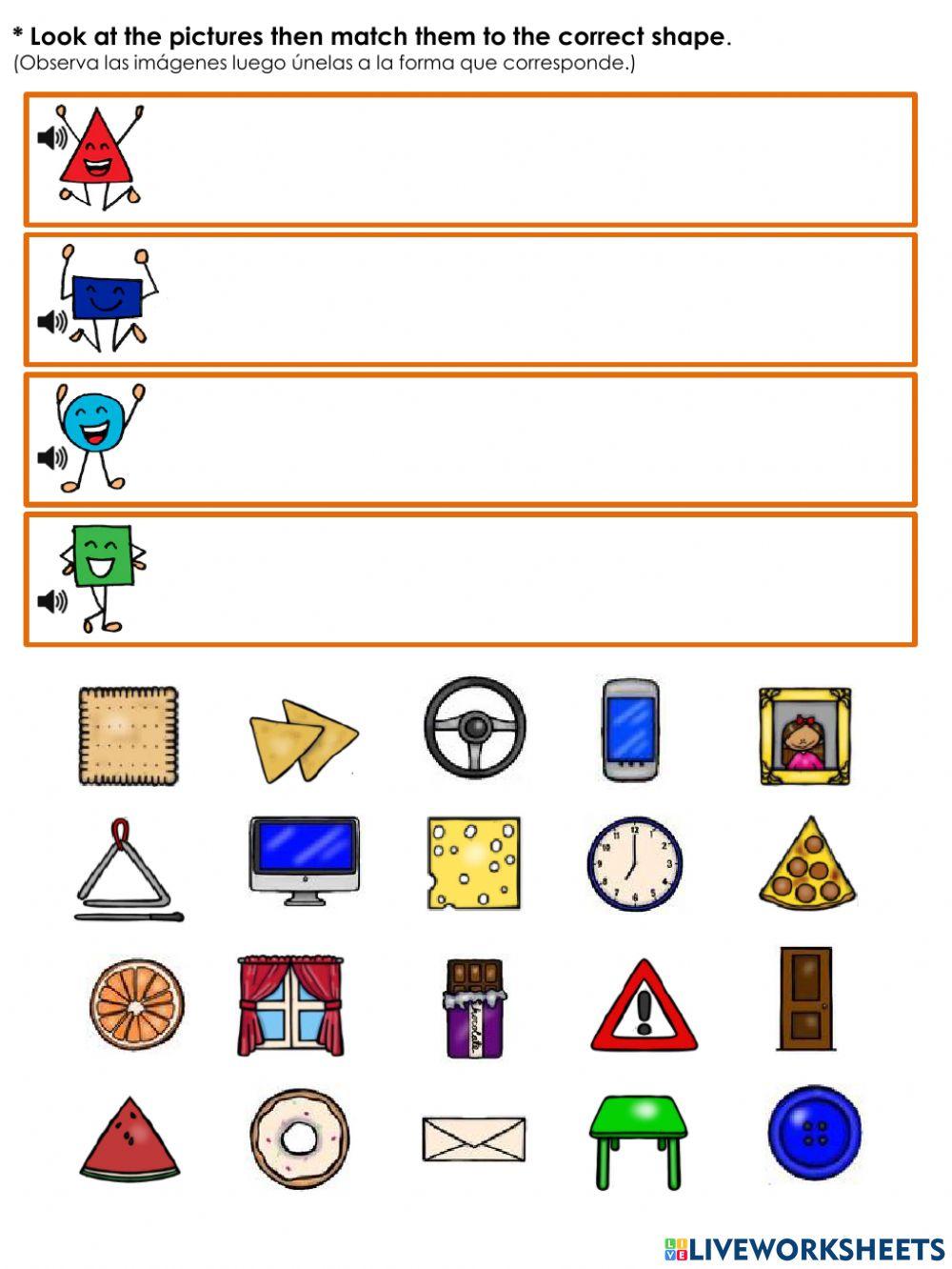 SHAPES | LiveWorksheets | 1331457