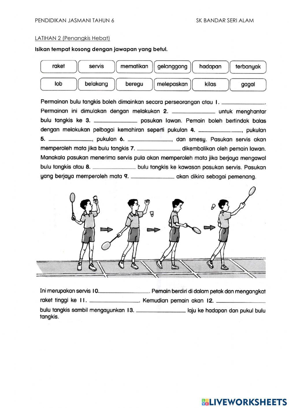 Unit 3: aneka sukan worksheet | Live Worksheets