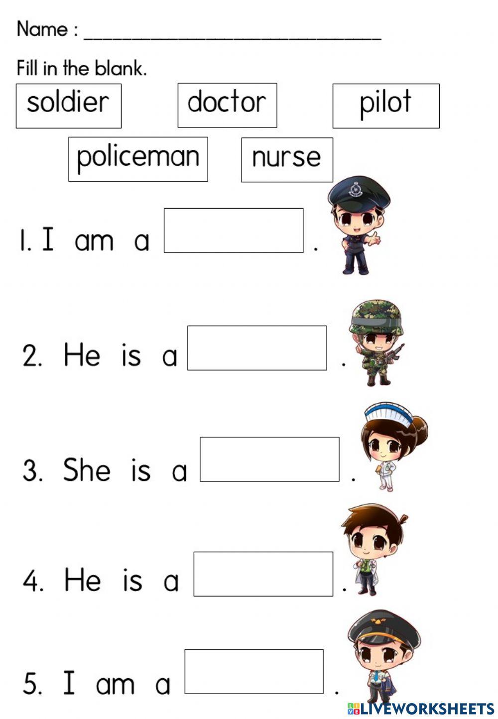 Occupation 2 worksheet | Live Worksheets