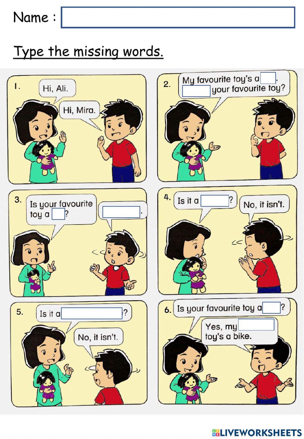 Favourite toy activity | Live Worksheets