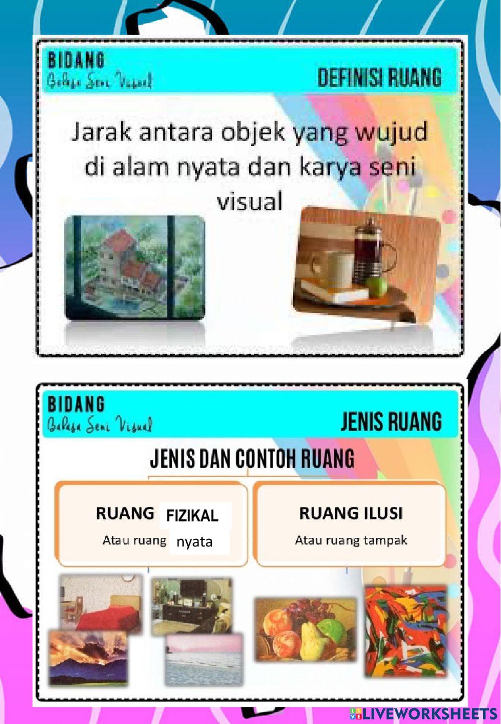 Ruang fizikal ruang ilusi worksheet | Live Worksheets