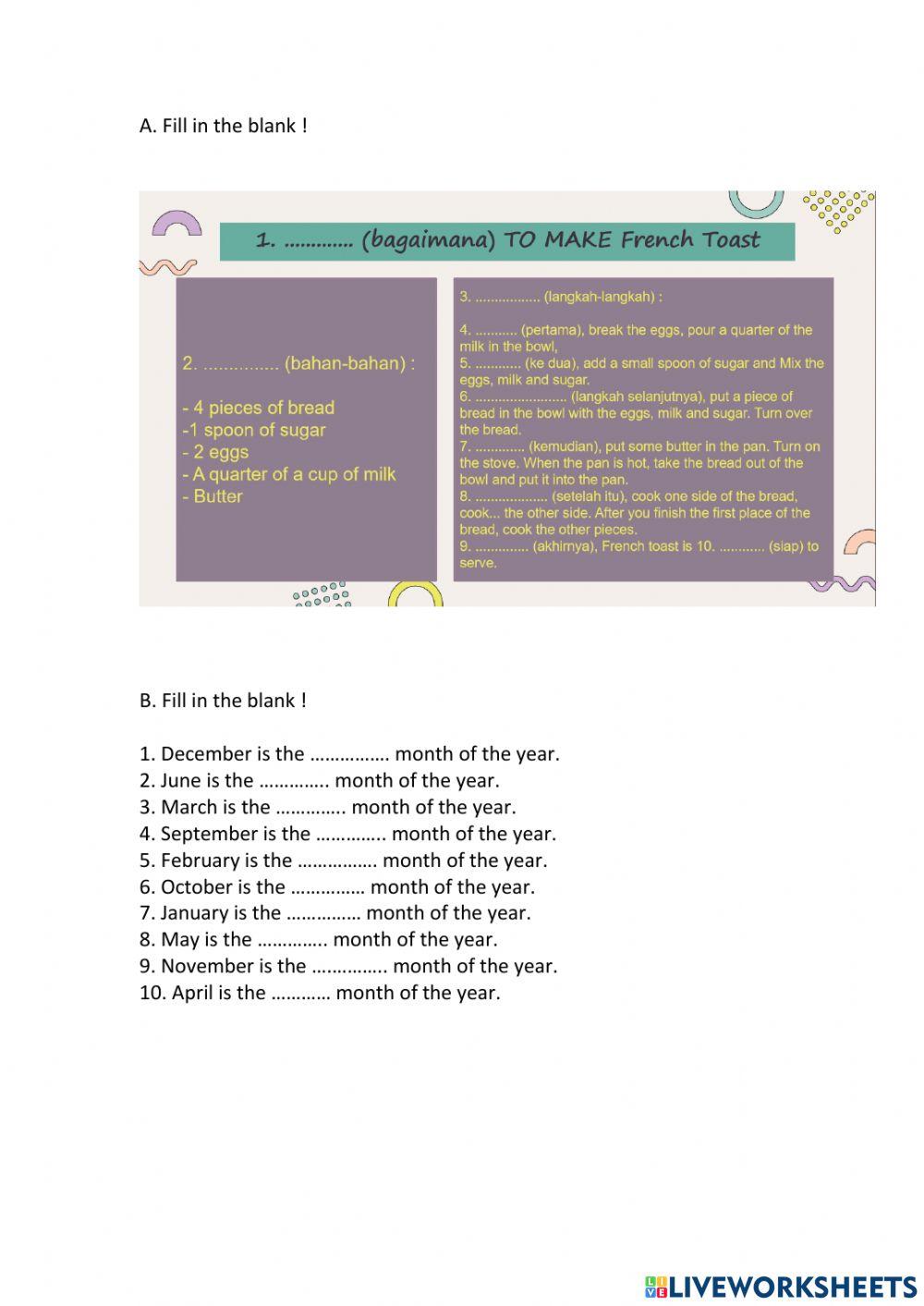 V . Lesson 2 Exercise worksheet | Live Worksheets