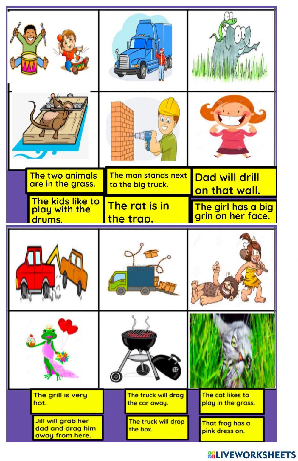 R Blend Sentences 3 worksheet | Live Worksheets