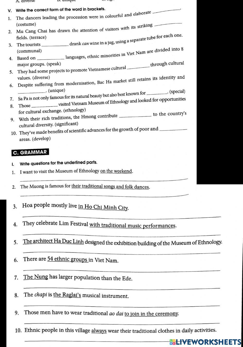 G8 u3-1 worksheet | Live Worksheets