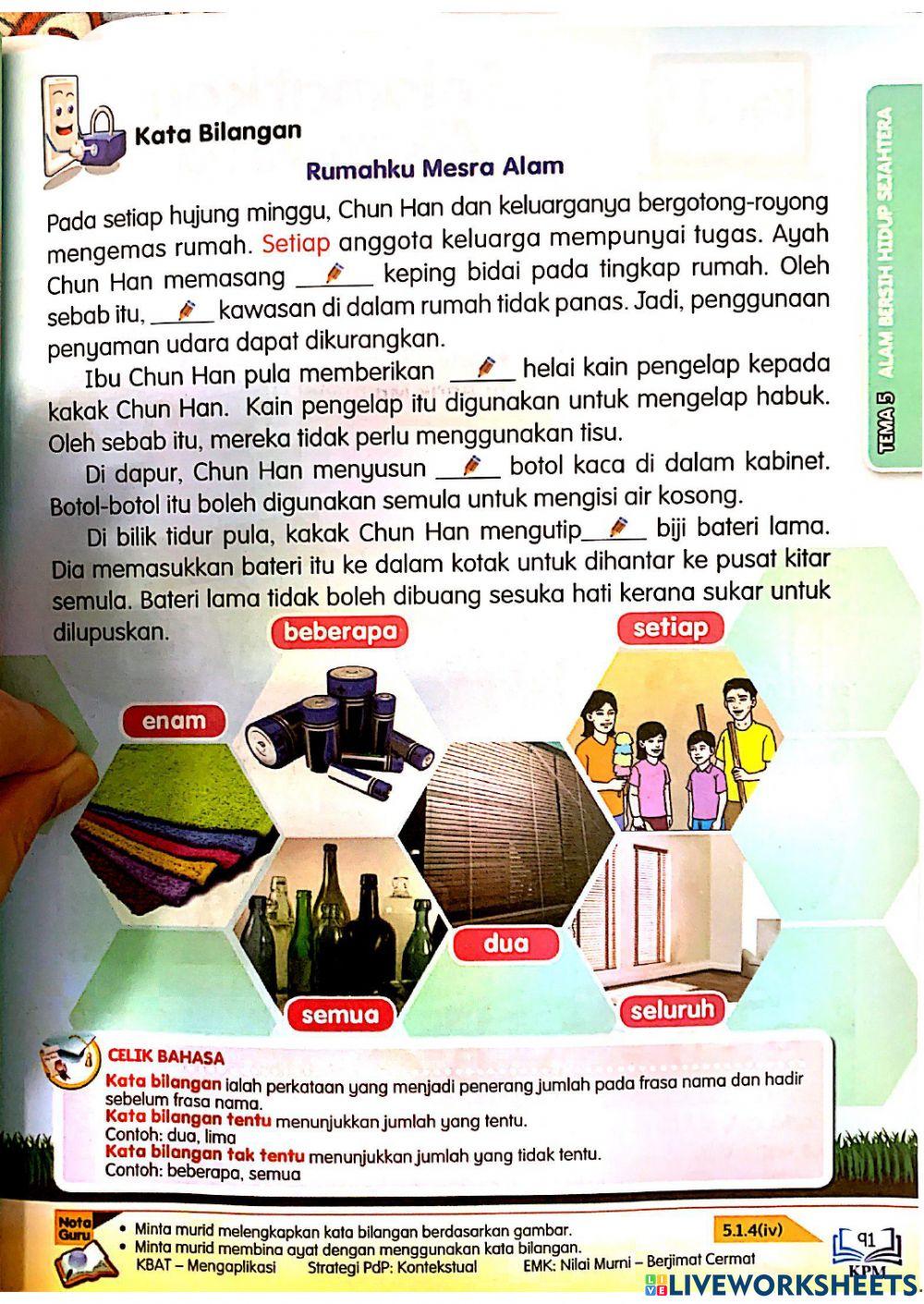 kata bilangan tahun 4 online exercise for | Live Worksheets