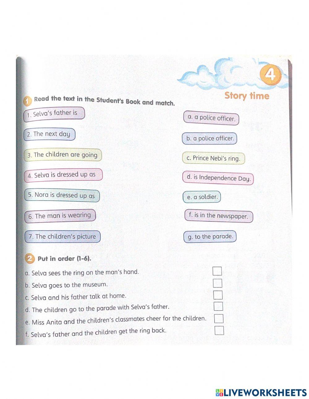 Prince Nebi's Ring 2 Year 4 worksheet | Live Worksheets