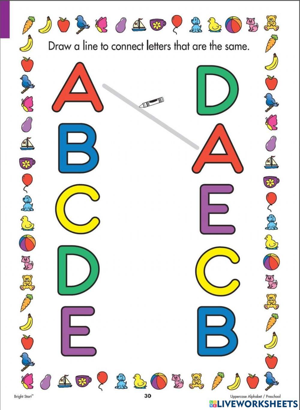 Pairing letter worksheet | Live Worksheets