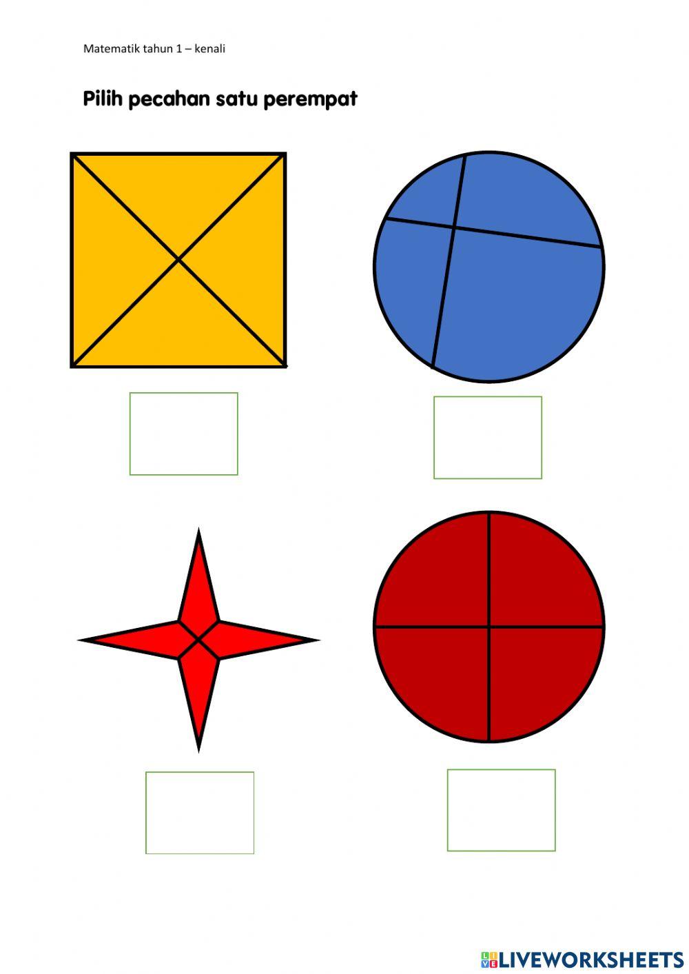 Kenali pecahan activity | Live Worksheets