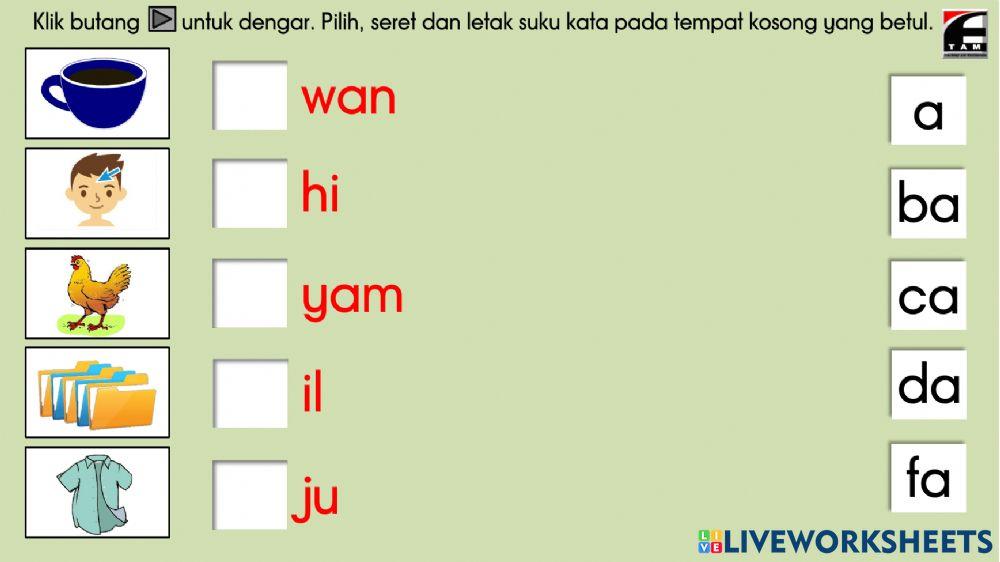 KV Vokal a | Free Interactive Worksheets | 5090465