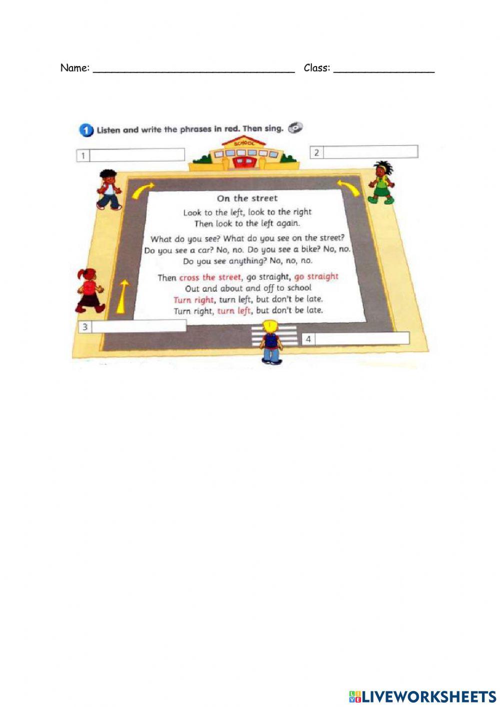 Module 7 Out and About online exercise | Live Worksheets