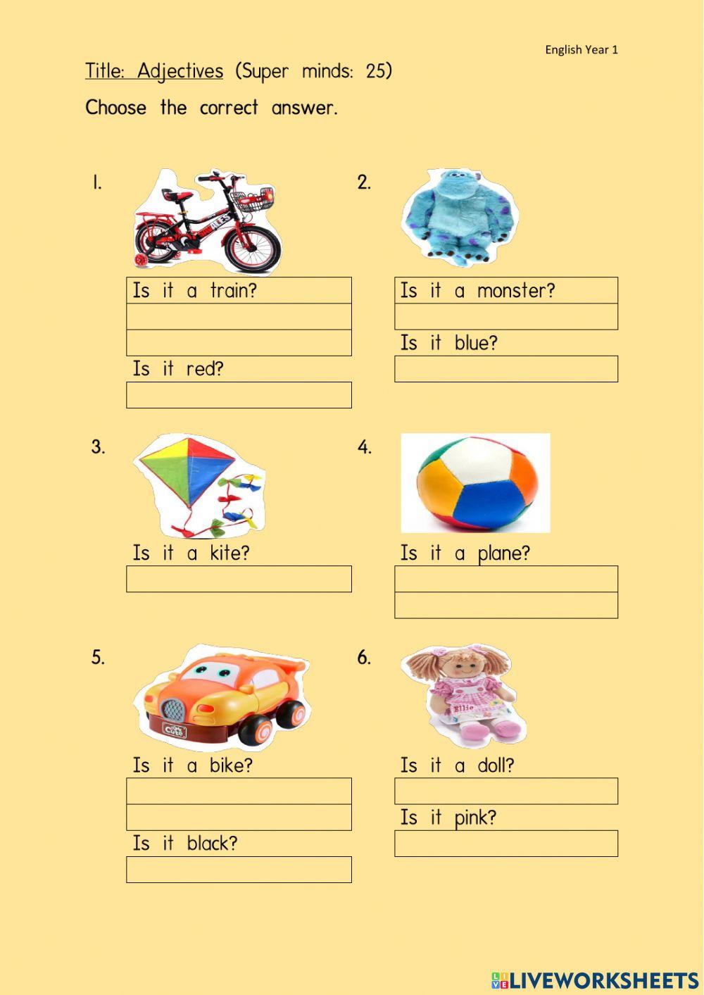 English Year 1 Page 25 worksheet | Live Worksheets