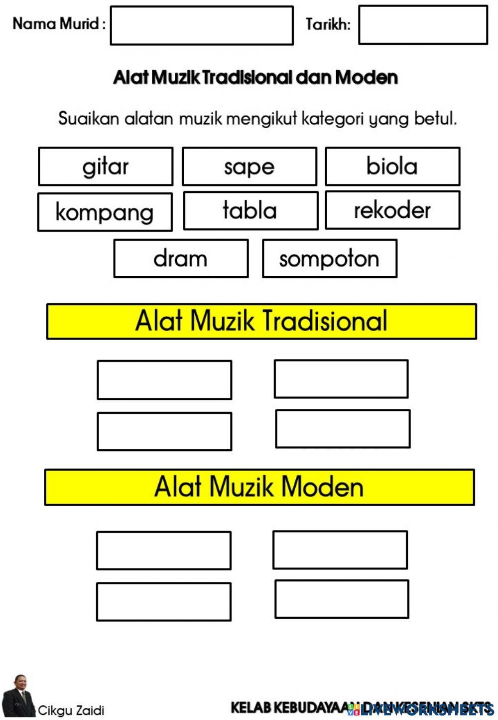 Alatan Muzik Tradisional dan Moden | Mat Zaidi Dahlan