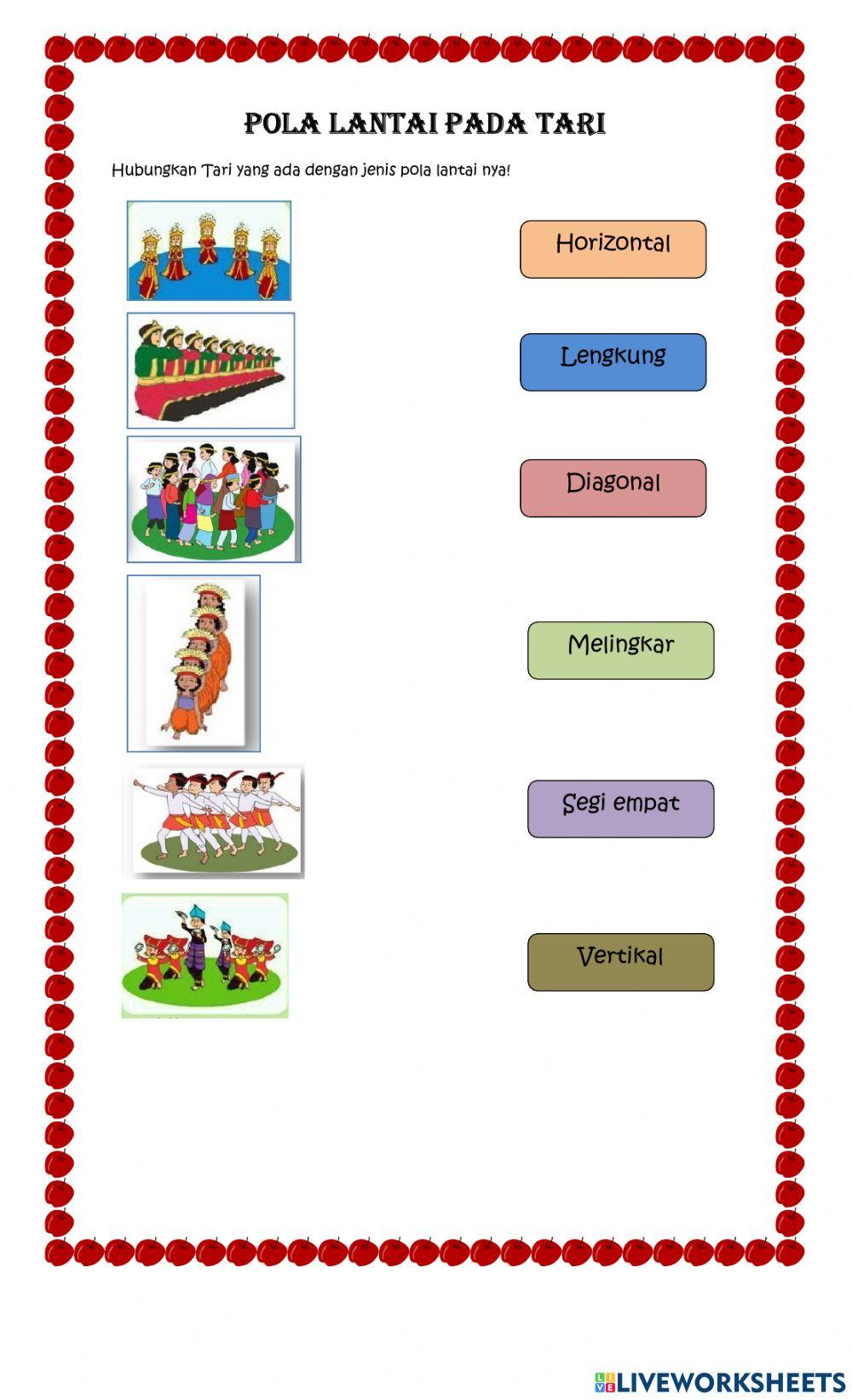 Pola Lantai Tari activity | Live Worksheets