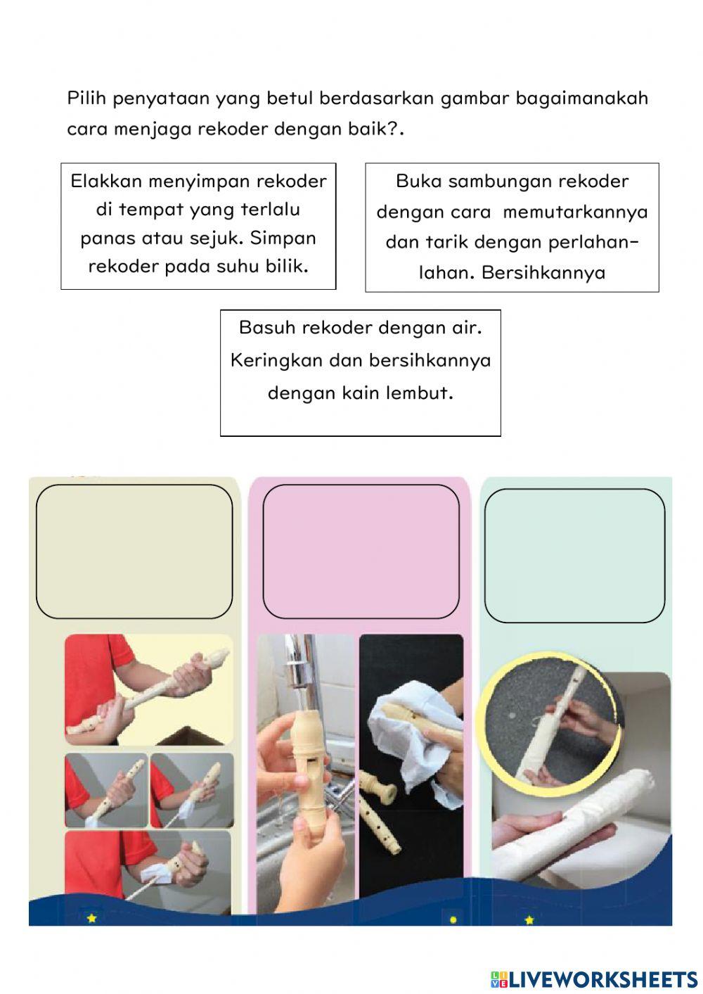 Sayangi rekoder activity | Live Worksheets