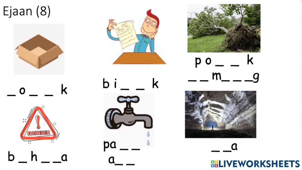 Ejaan 8 1208385 | KONG YEE MUN | Live Worksheets