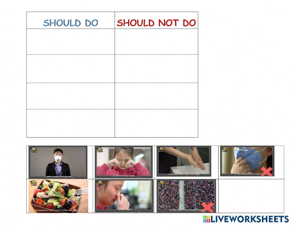 Do or don't interactive worksheet | Live Worksheets