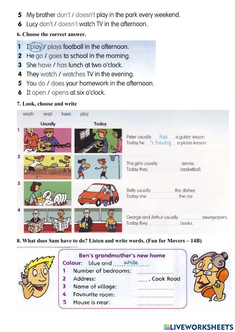 BÀI TẬP VỀ NHÀ 1 (ONLINE) worksheet | Live Worksheets