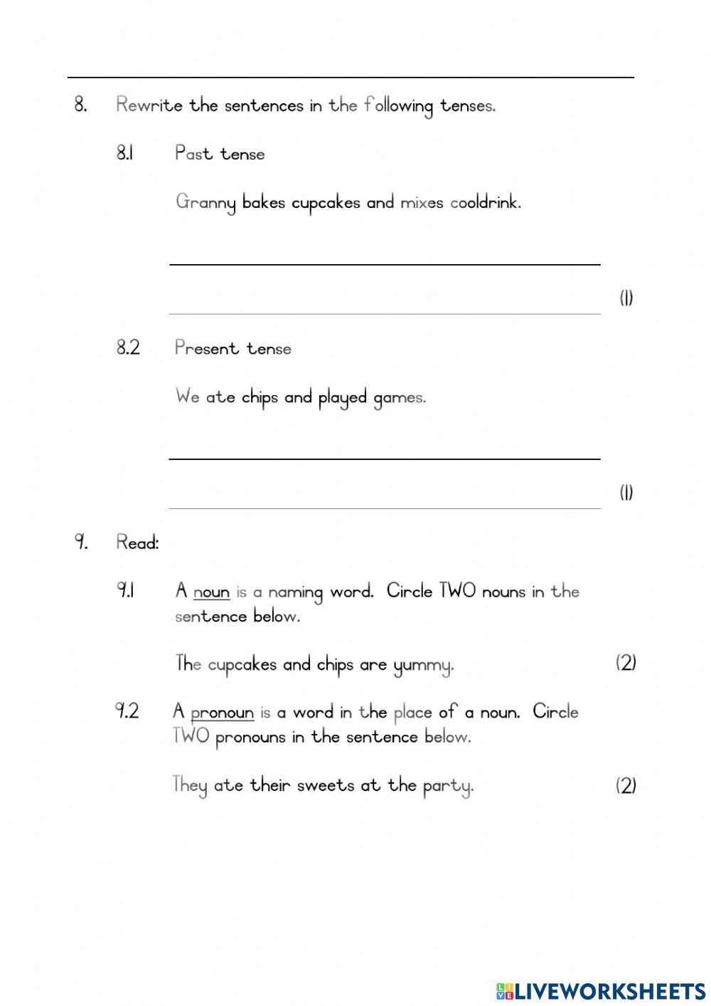 English paper 1 Middle exam 1210641 | Grace Vogt