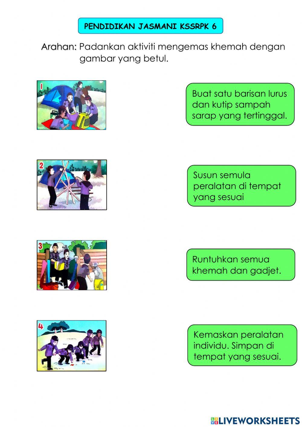 Perkhemahan interactive worksheet | Live Worksheets