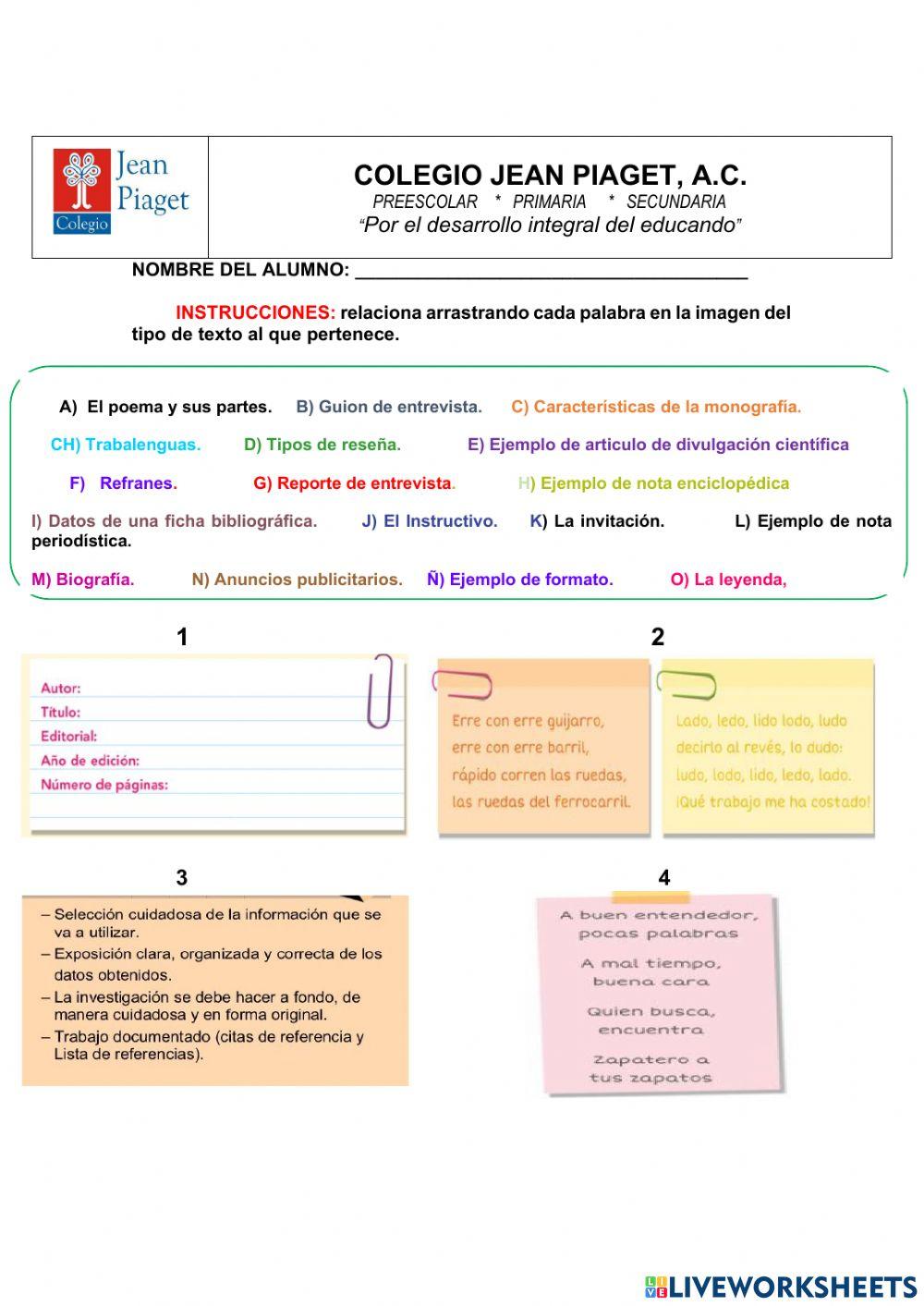 Evaluación Final Español Exercise Live Worksheets