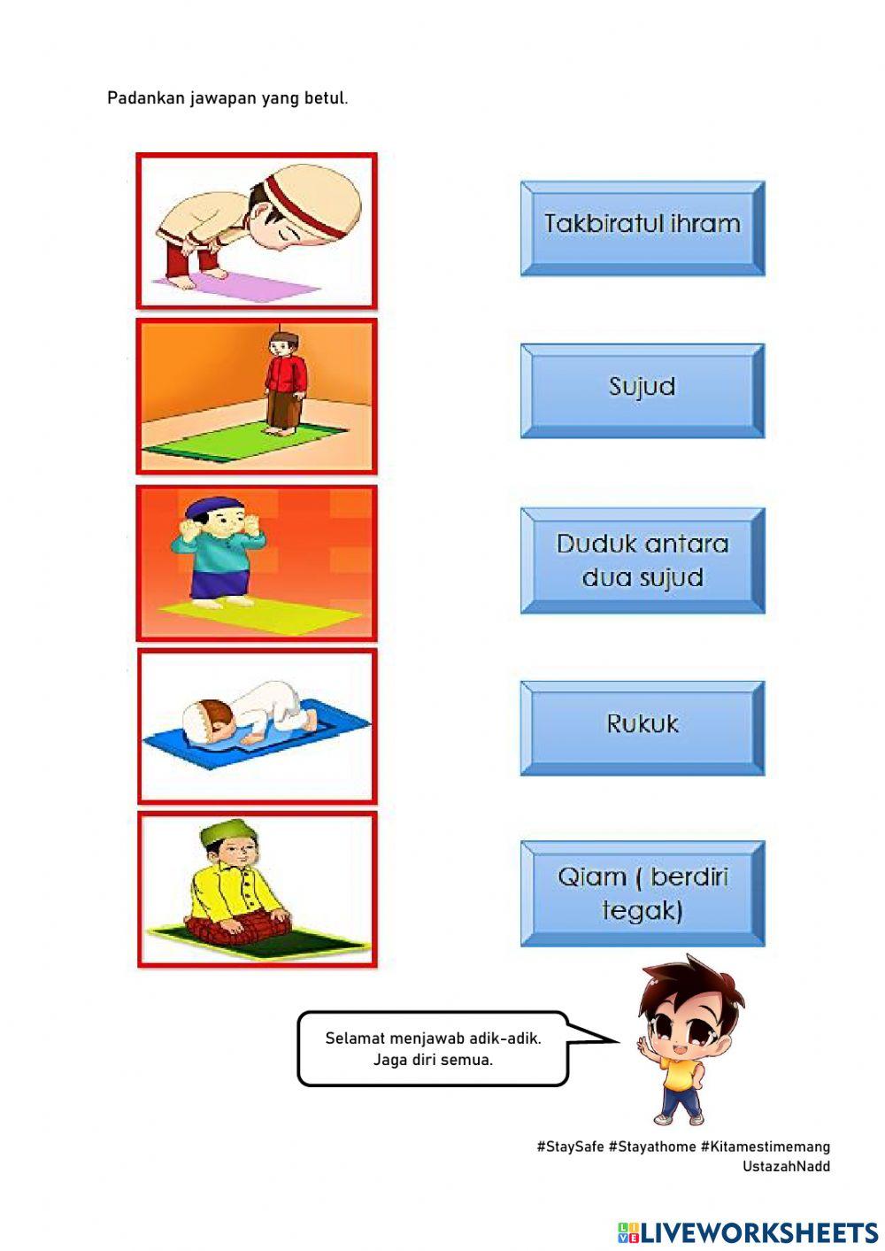 Solat online pdf worksheet | Live Worksheets